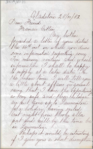 Letters from George Renison Bell to Francis Cotton, Tasmania 1882 and ...