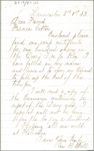 Letters from George Renison Bell to Francis Cotton, Tasmania 1882 and ...